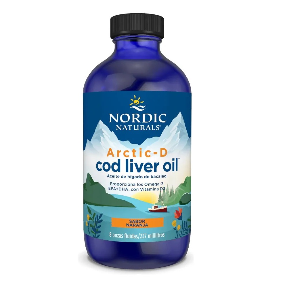 Arctic D Clo Naranja, 8 fl oz (237 ml) - Nordic - Colágeno Marino Perú
